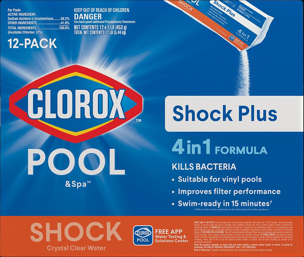 Clorox Pool&Spa Shock Plus Pool Shock for Swimming Pools, 12pk - Texas ...