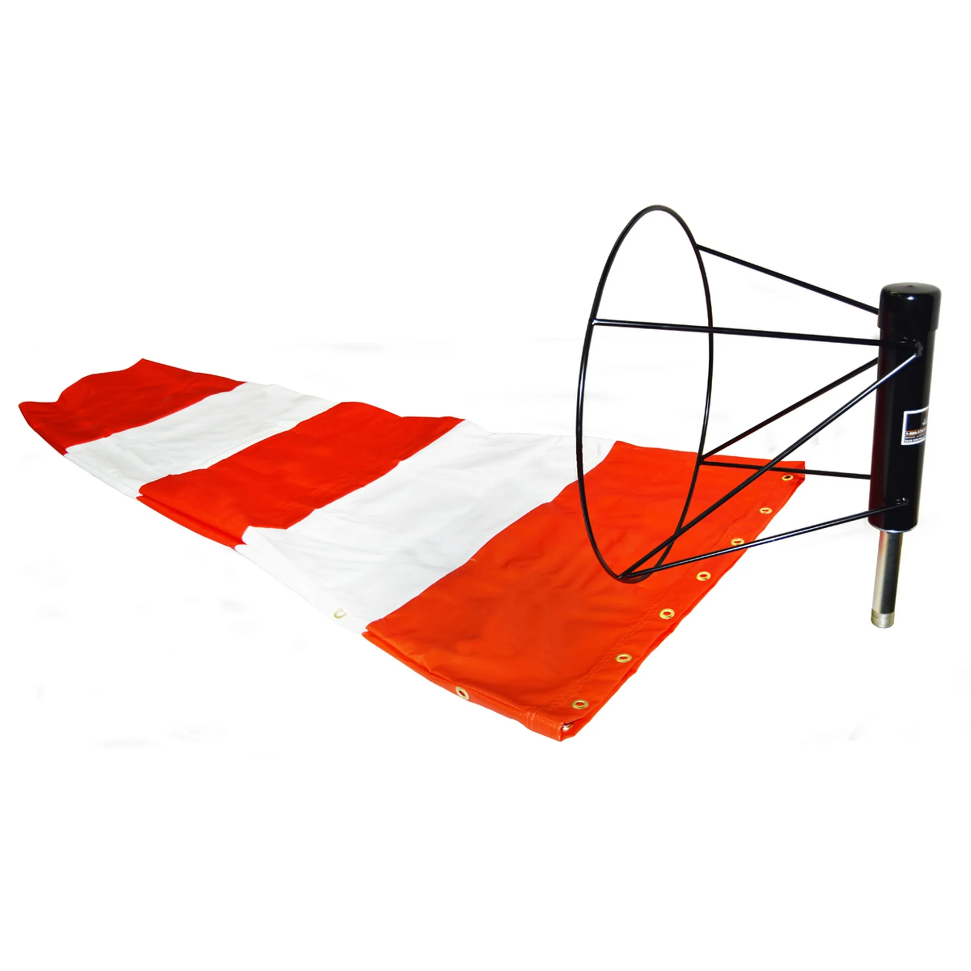 Airport Windsock Corporation 18" X 60" Orange and White Windsock with ...