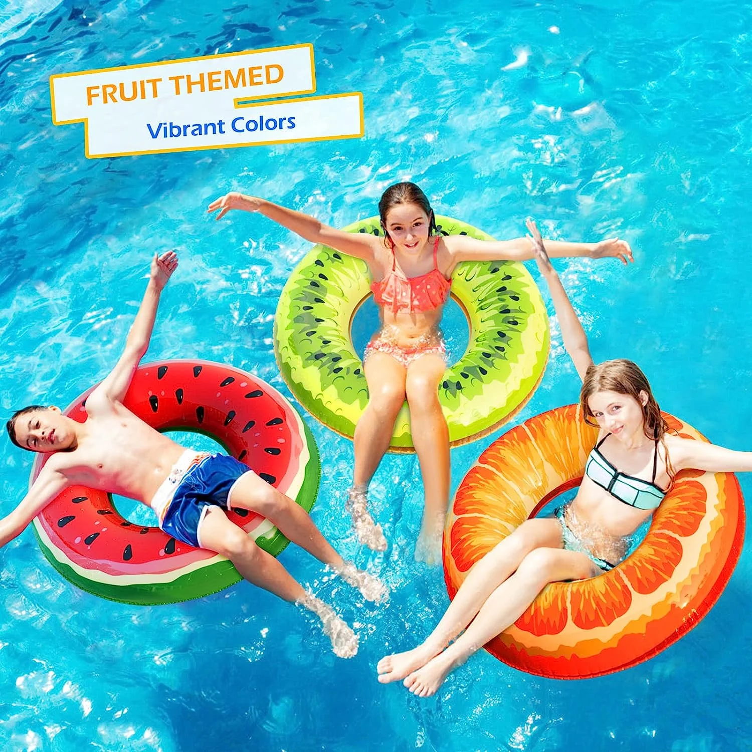 Inflatable Pool Floats Kids - 3 Pack Floaties Pool Tubes And Inflatable ...