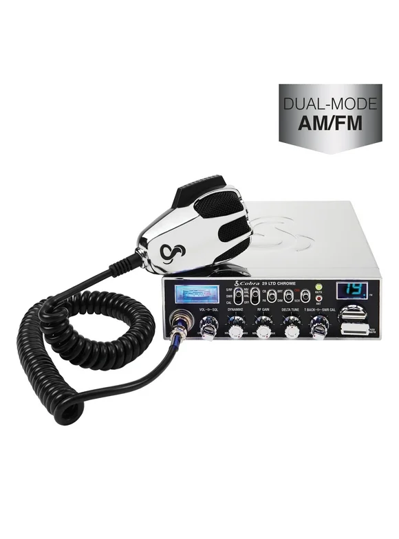 Cobra 29 LTD AM/FM Chrome Professional CB Radio, 40 Channels, 4 Watts ...