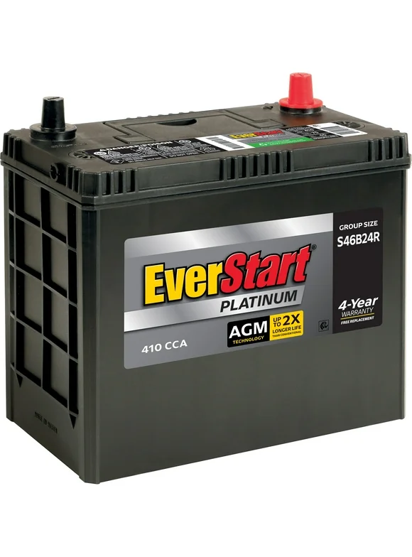 EverStart Platinum AGM Automotive Battery, Group Size S46B24R 12 Volt ...