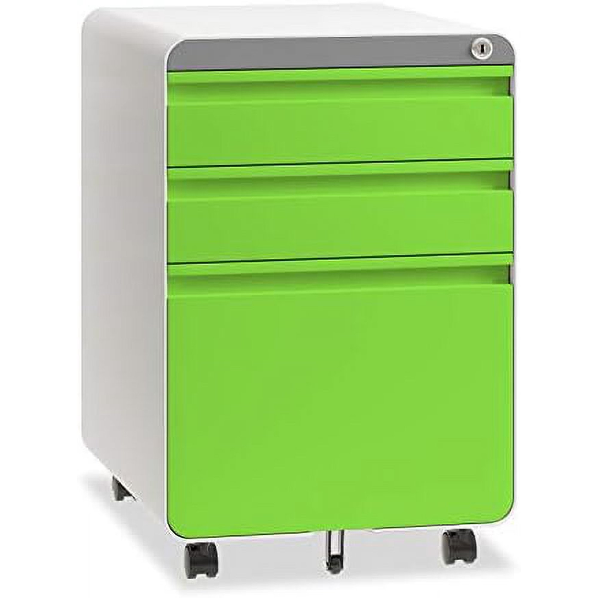 ASDRFYU 3 Drawer File Cabinet Metal Filing Cabinets with Lock Wheels ...
