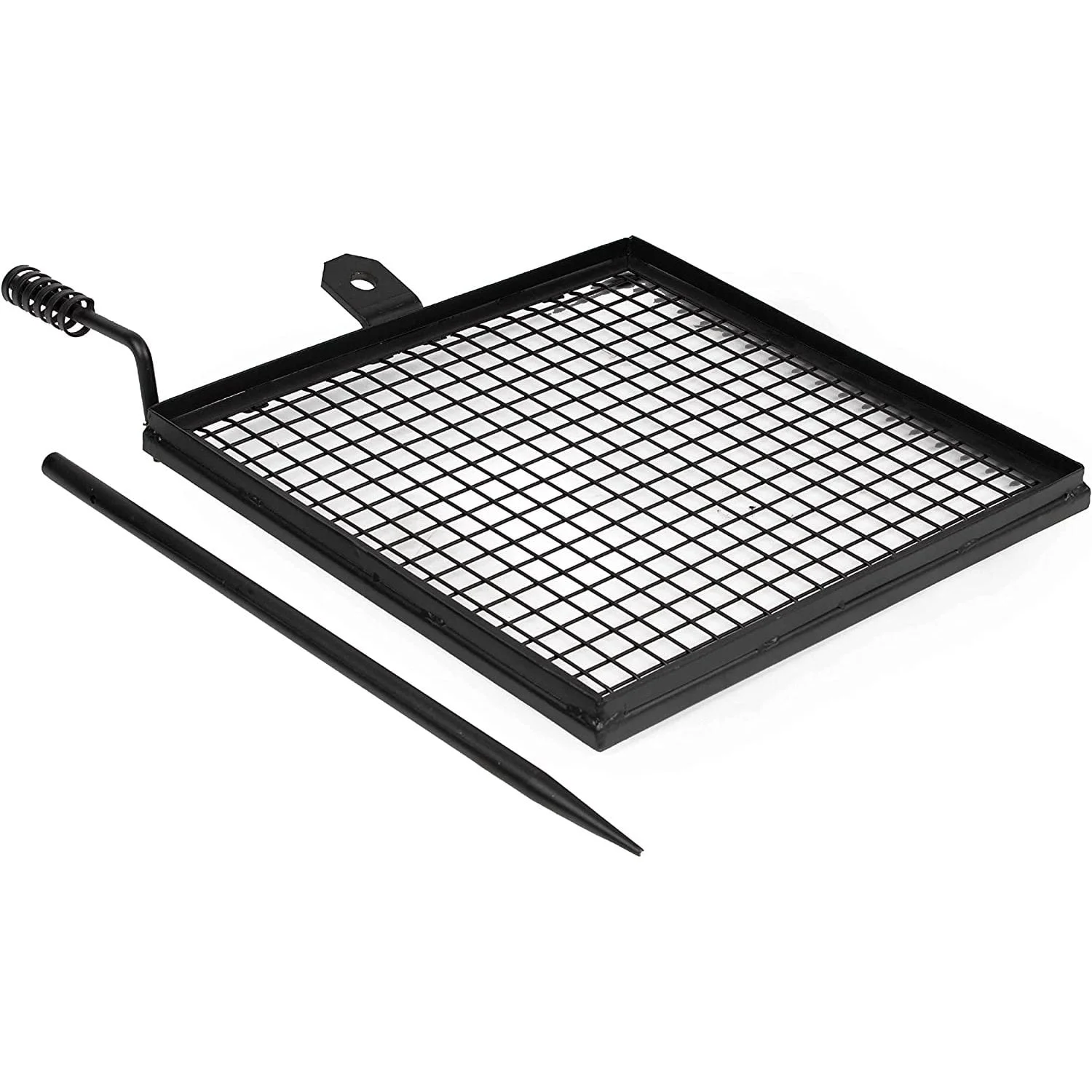 RUZHOU Adjustable Swivel Grill, Steel Mesh Cooking Grate with Spike ...