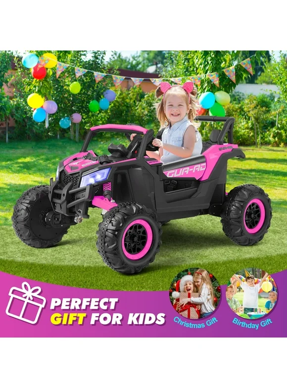 JOYLDIAS 4WD Ride on Car 12V Battery Powered Electric Off-Road UTV for ...