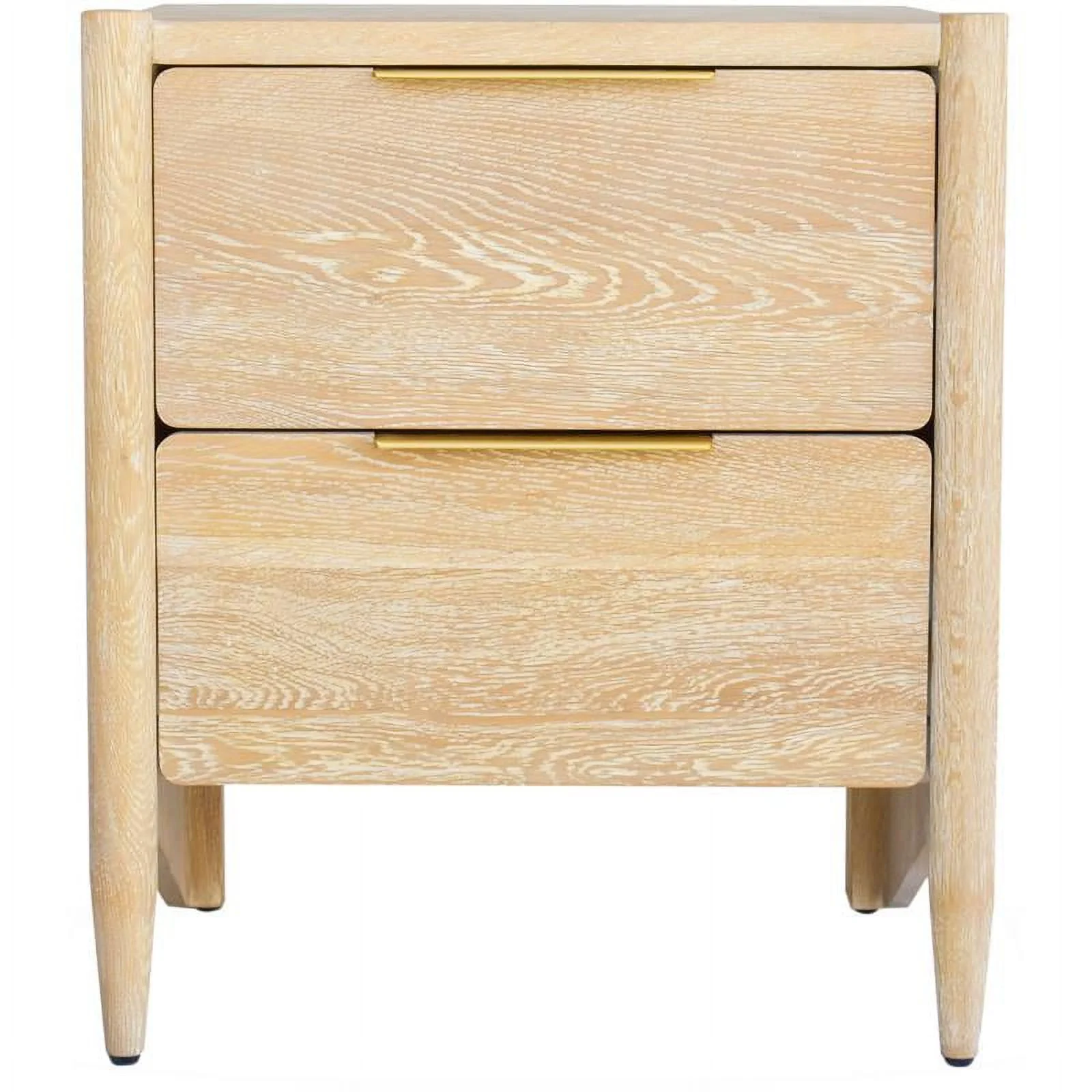 Maklaine Modern / Contemporary Night Stand in White Oak Finish - Texas ...