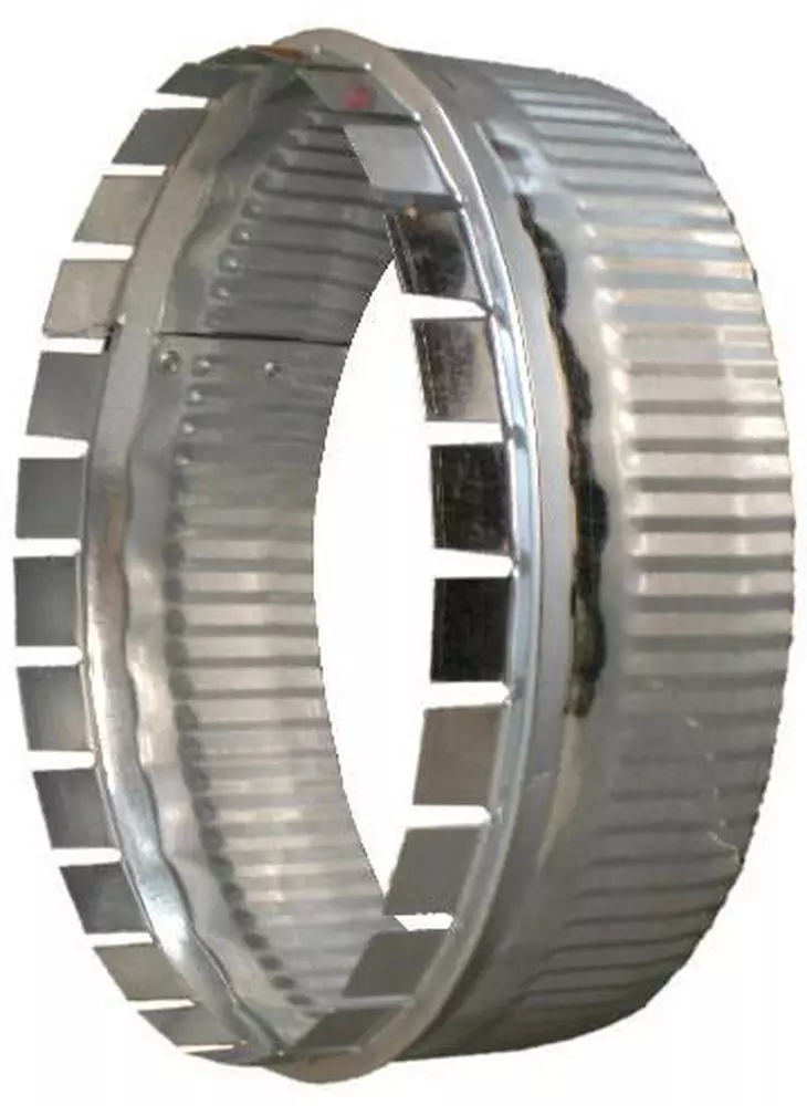 Snappy Galvanized Steel Starting Collar in Round Duct - Texas Outlet