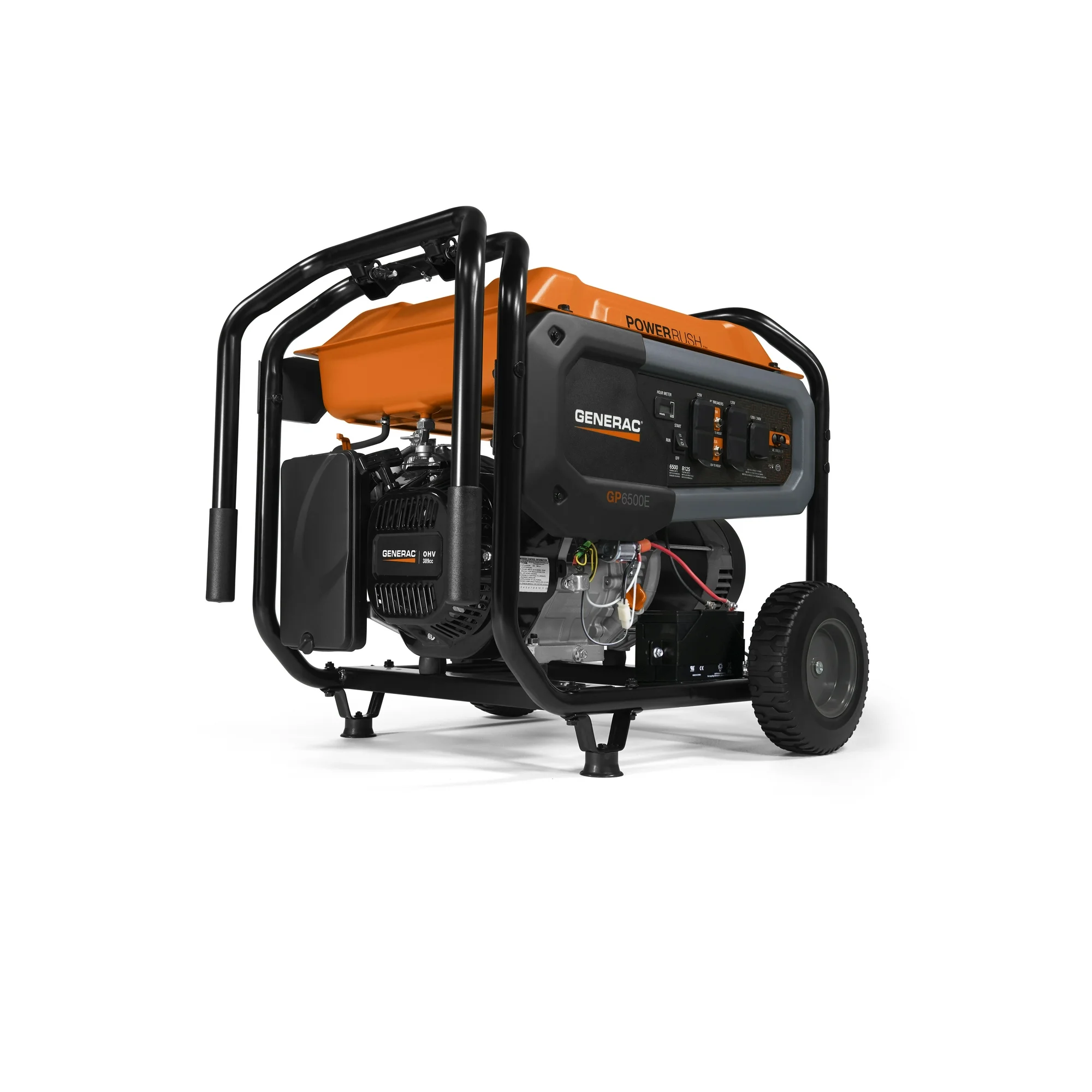 Generac 7682 GP6500 6500 Watt Electric Start Gas Powered Portable ...