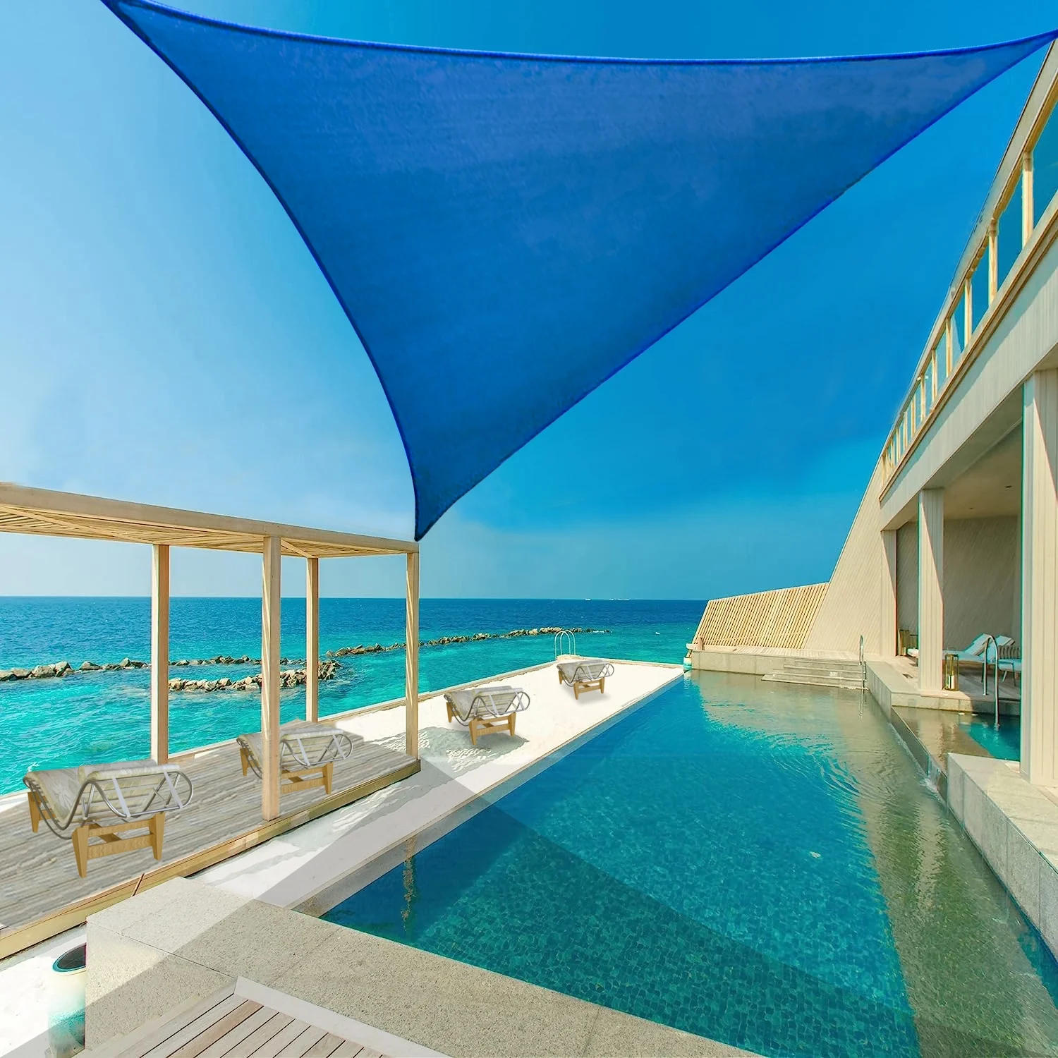 Artpuch 20'x23'x30.5'Customize Sky Blue Sun Shade Sail Commercial ...