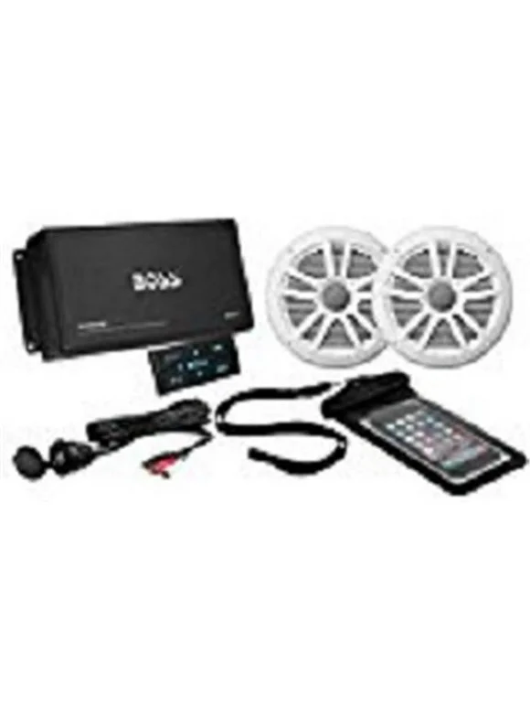 BOSS Audio Systems ASK902B.6 Marine 500 Watt 4 Channel Amplifier, 6.5 ...