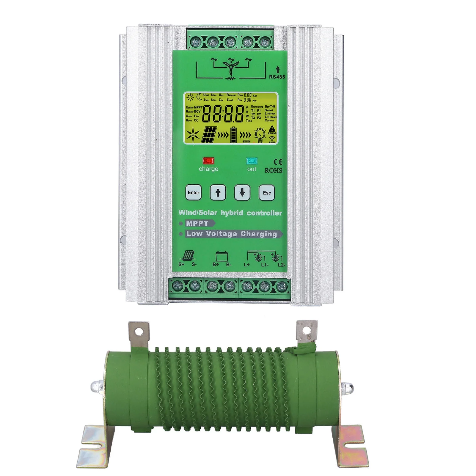 Wind Solar Hybrid Controller MPPT Boost Charge Controller for Acid ...
