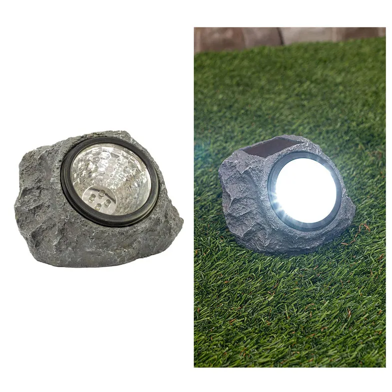 Set Of 2 Solar Rock Spot Lights - Texas Outlet