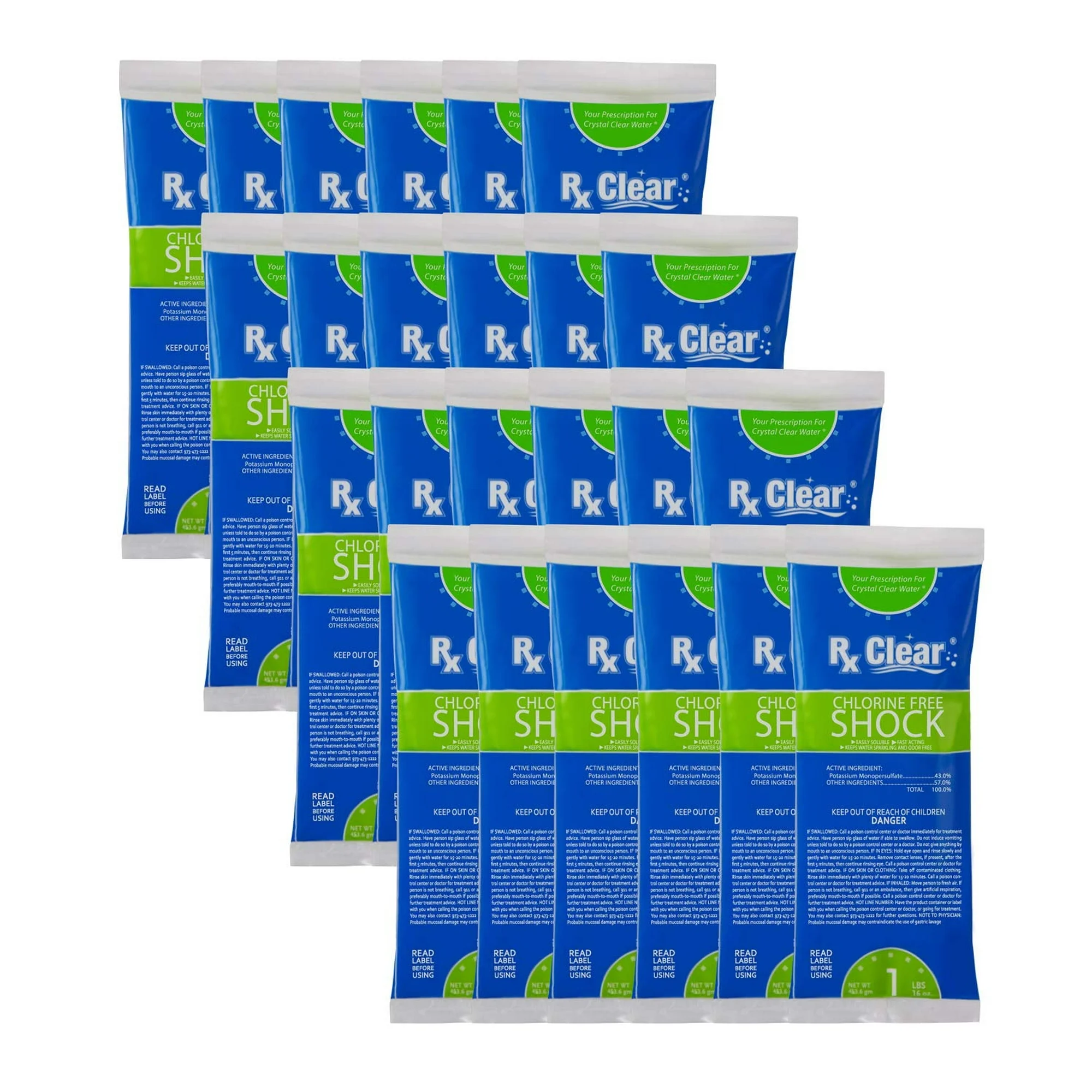 Rx Clear Chlorine Free Swimming Pool Shock - 24 lbs - Texas Outlet