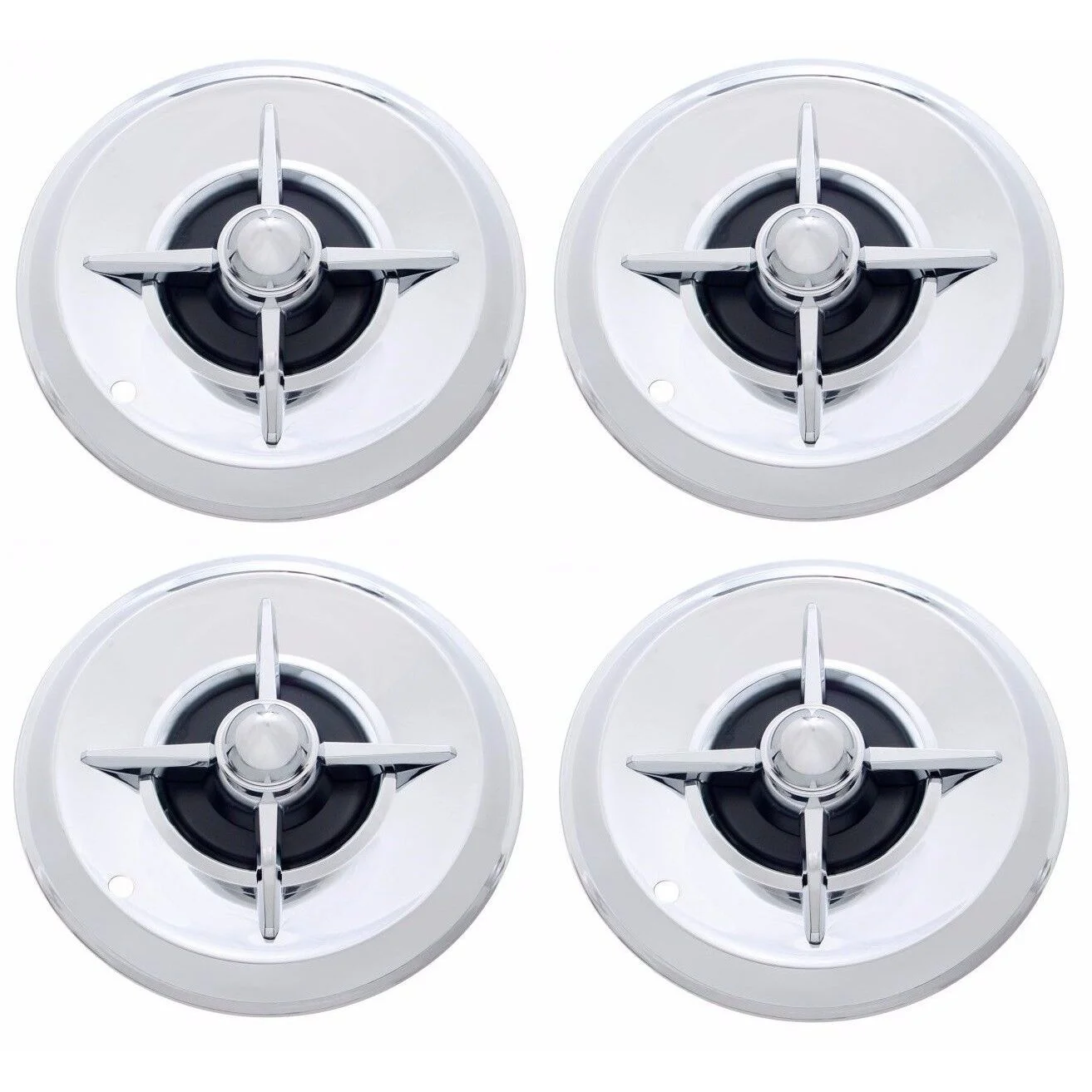 Teledu 15" Fits Style FLIPPER Hot Rod Hubcaps Wheelcover SET - Texas Outlet