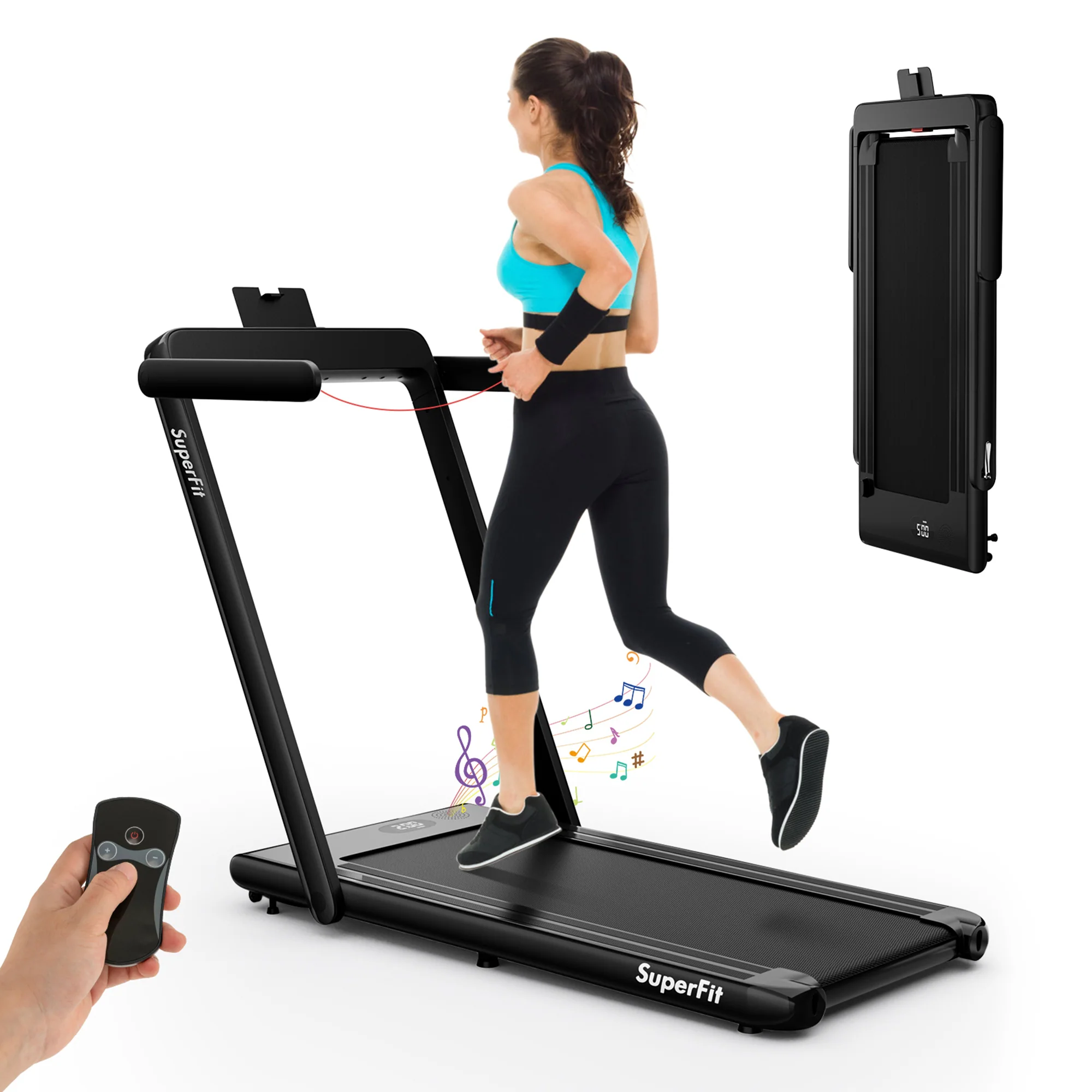 Gymax Motorized Treadmill Folding Under Desk Electric Treadmill - Texas ...