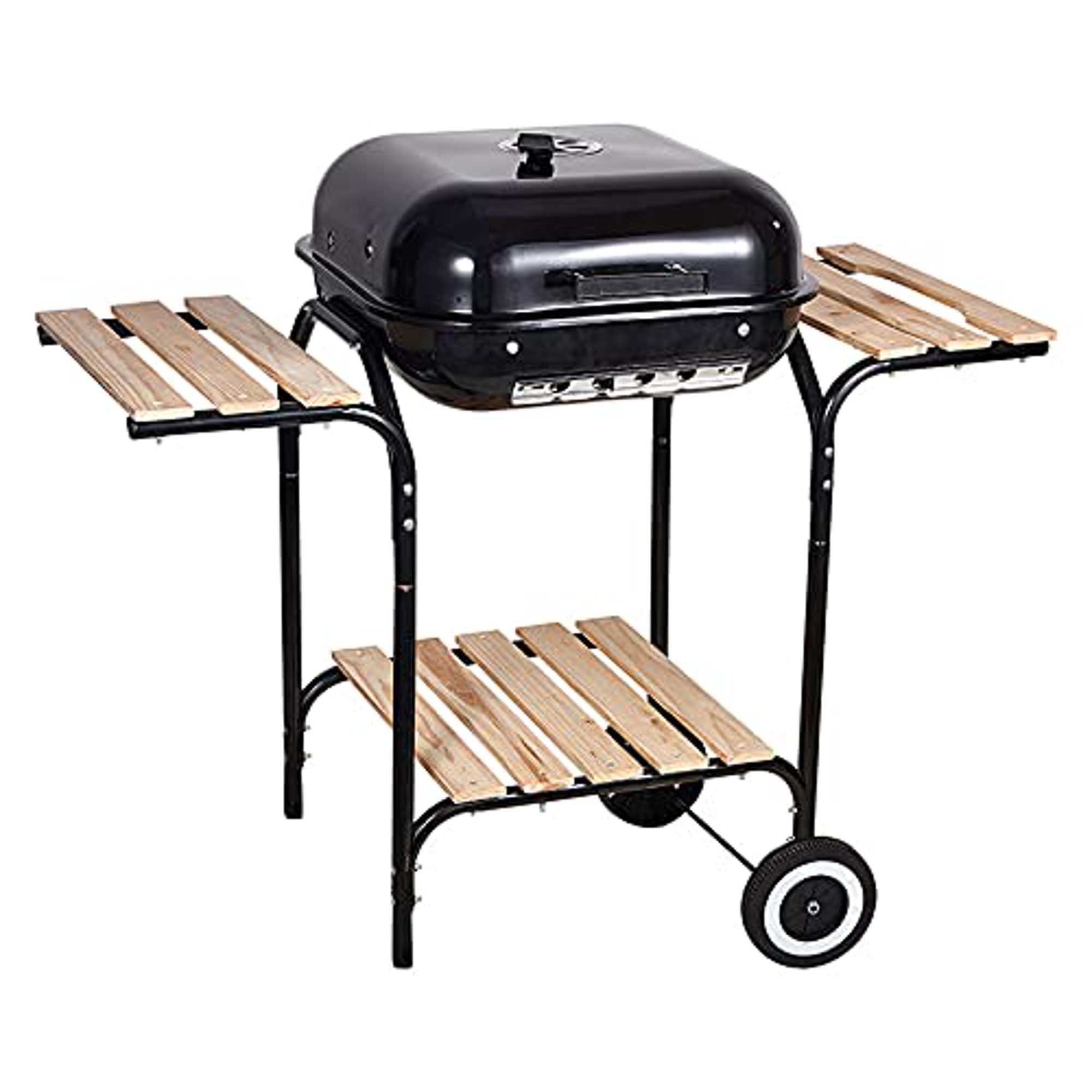 SUPER Charcoal Grill with Wheels - Texas Outlet