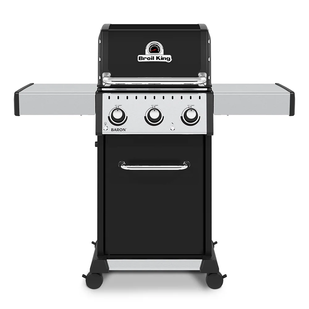 Broil King Baron 320 Pro 3-Burner Black 32,000 BTU Natural Gas Grill ...