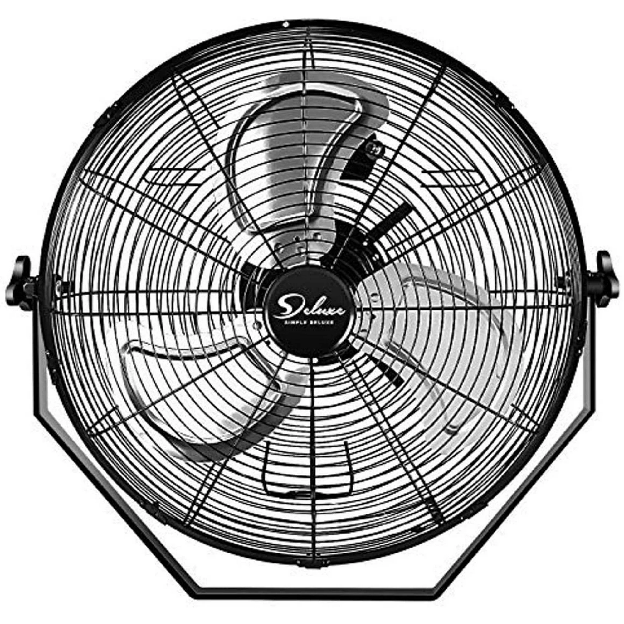 20 Inch High Velocity Wall Mount Fan with Rack, 3 Speed Industrial ...