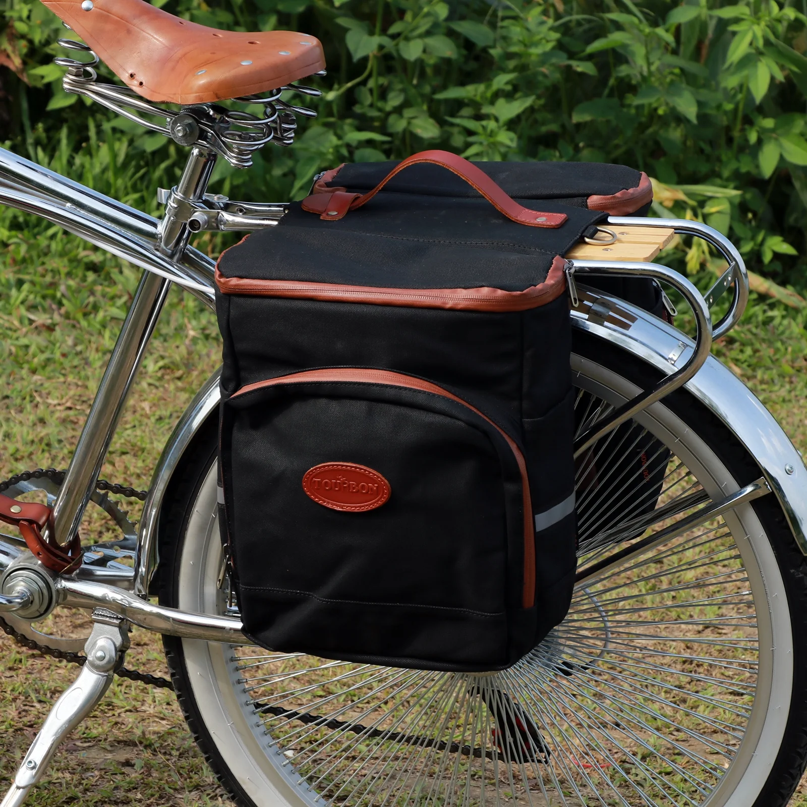 TOURBON Double Bike Panniers Rear Rack Bag Bicycle Insulation Boxs ...