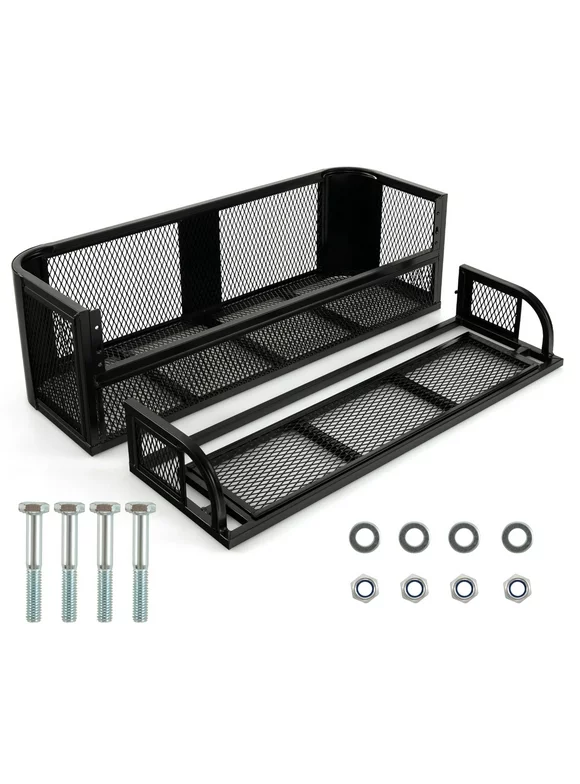 Costway ATV UTV Universal Rear Drop Basket Rack Steel Cargo Hunting ...