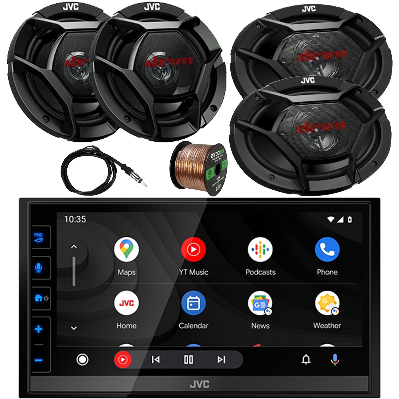 JVC Double DIN 6.8" Touchscreen HDMI/WiFi Bluetooth USB Digital ...
