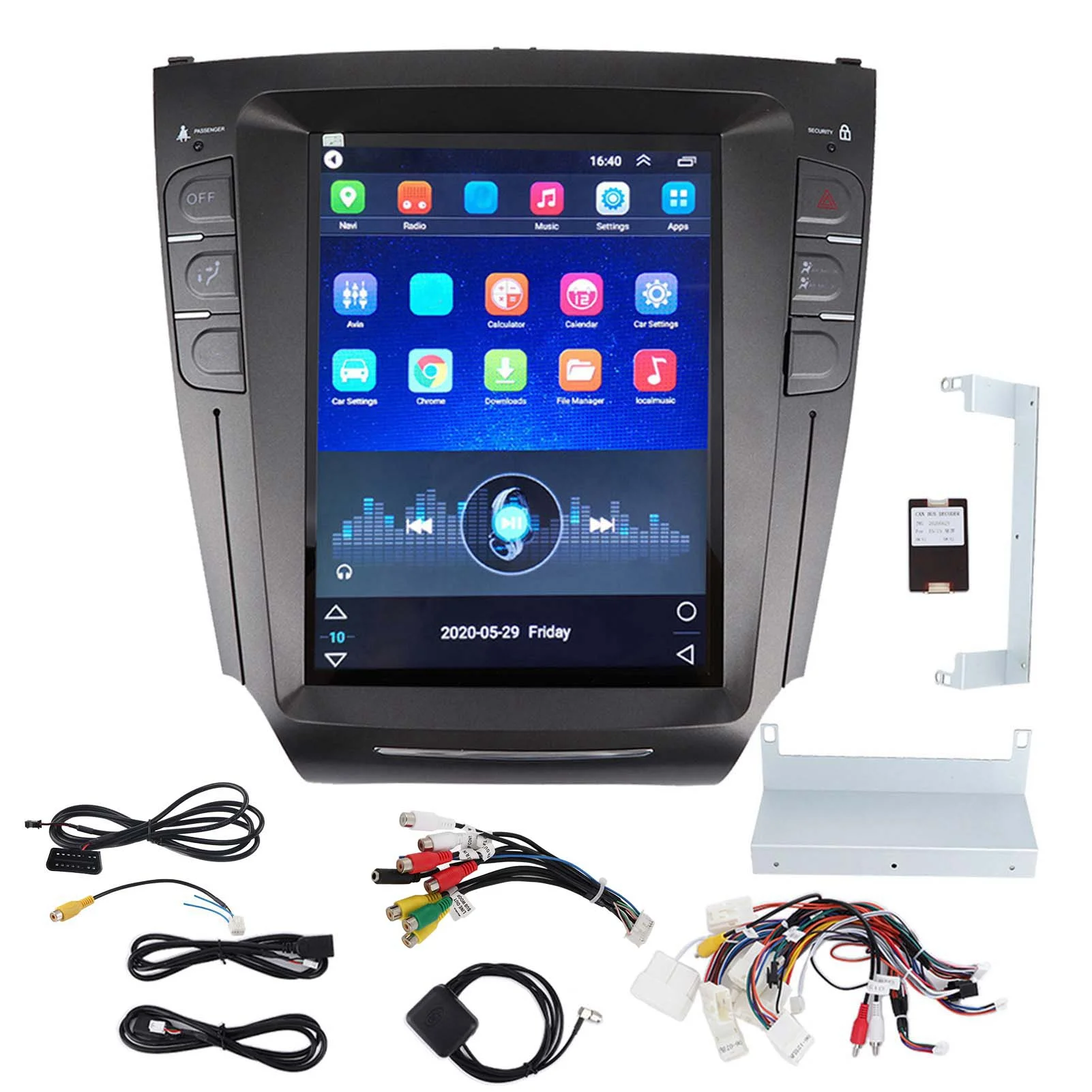 10.4in Car Radio Stereo GPS Navigation System Portrait Fit for IS200 ...