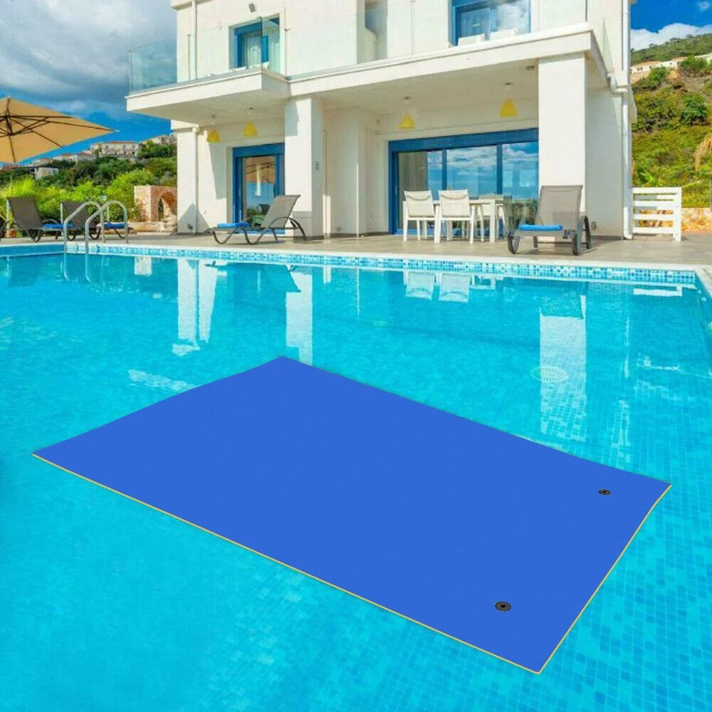 Zimtown 9'x 6' Floating Mat 3 Layer, Water Foam Pad Pool Recreation for ...