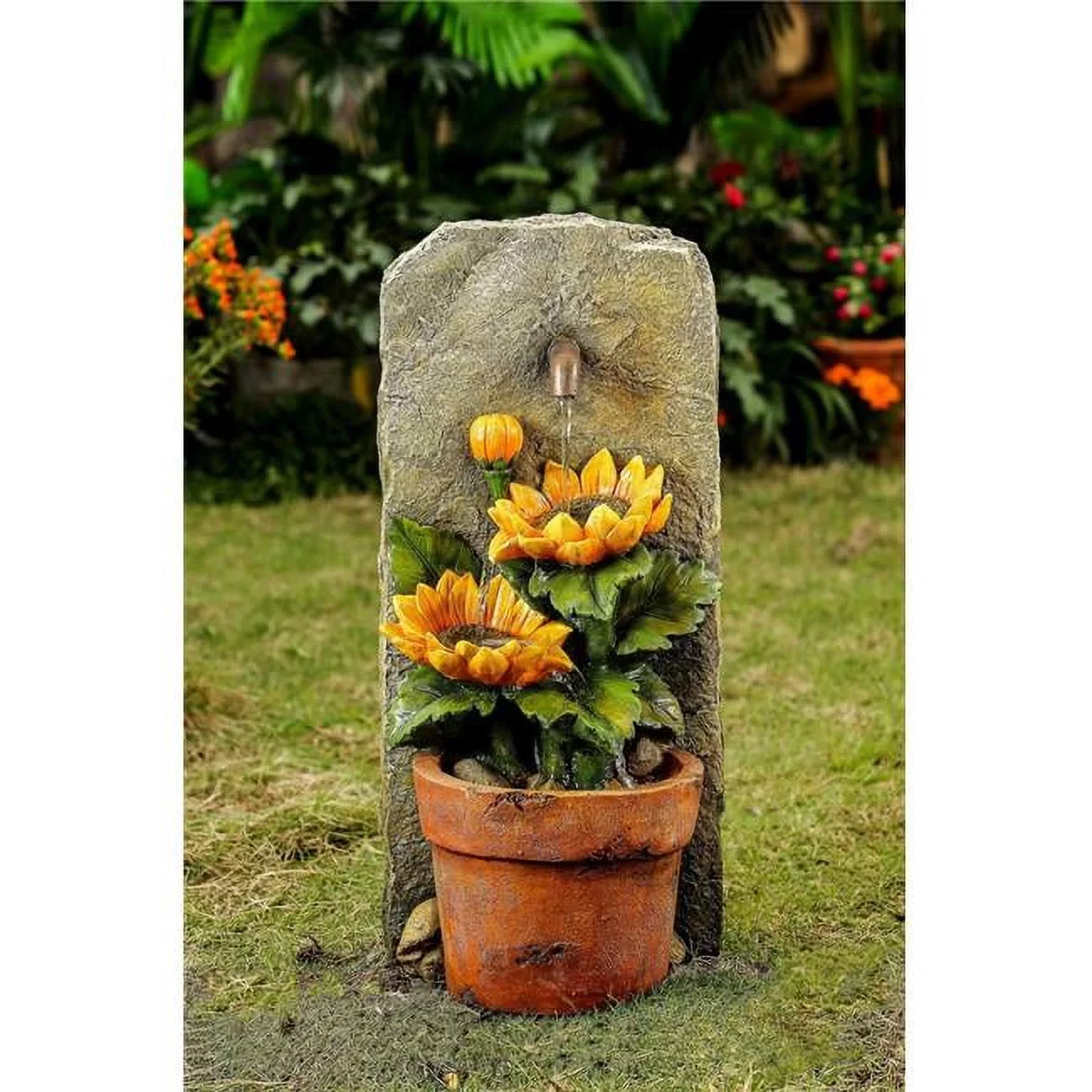 Sunflower Water Fountain - Overstock Texas
