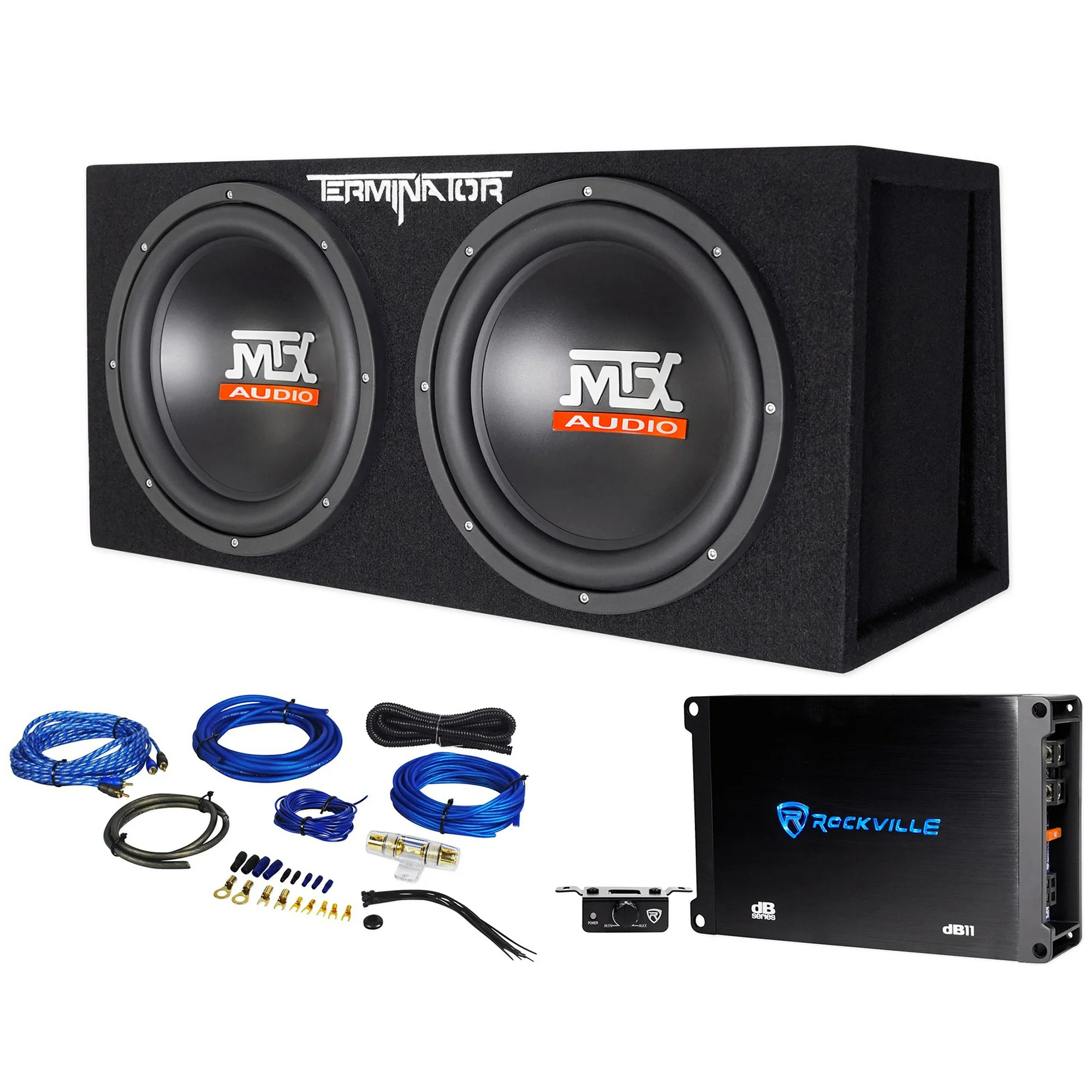 MTX Terminator TNE212DV 1000w RMS Dual 12 Subs+Vented Subwoofer Box ...