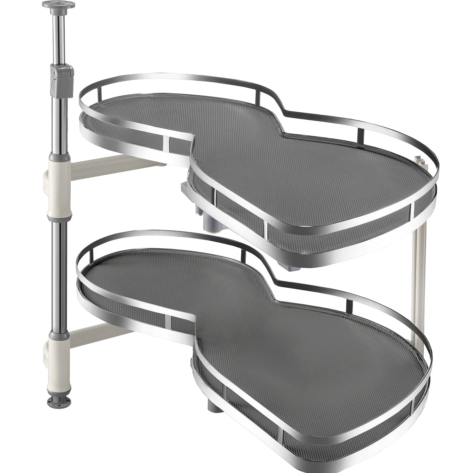 VEVOR Swing Right Blind Corner Cabinet Pull Out 2 Tier Swing Tray Organizer for 36-inch Cabinets ...