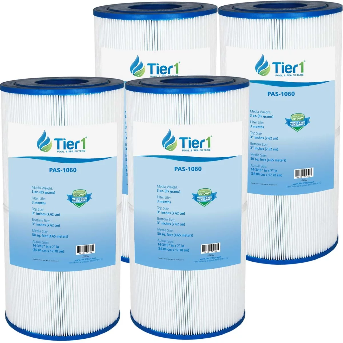 Tier1 Pool & Spa Filter Cartridge 4-pk | Replacement for Hayward C2025 ...