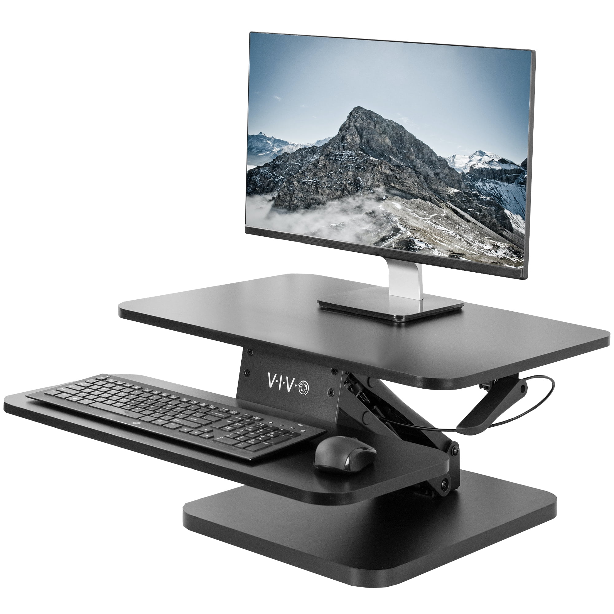 VIVO Height Adjustable Standing Desk Gas Spring Riser 25" Tabletop Sit ...