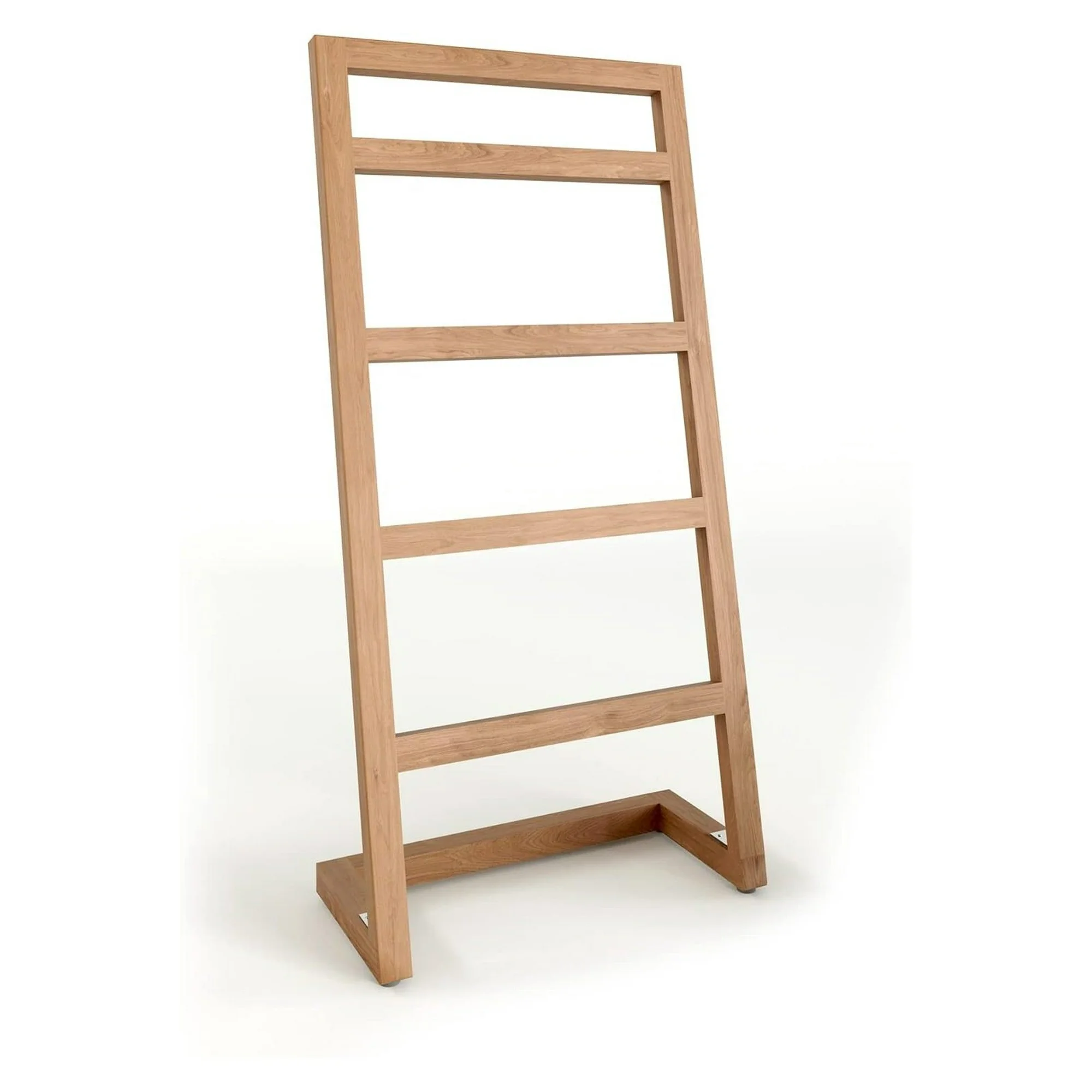 Lwory Patented Sula Angled Teak Towel Stand - Texas Outlet
