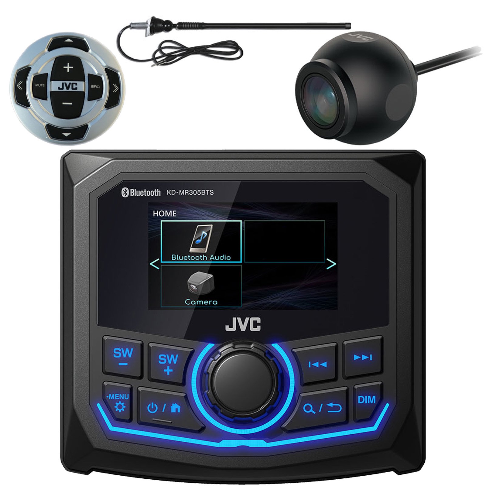 JVC Marine MotorSports 2.7" Display Digital Media Bluetooth Rear USB ...