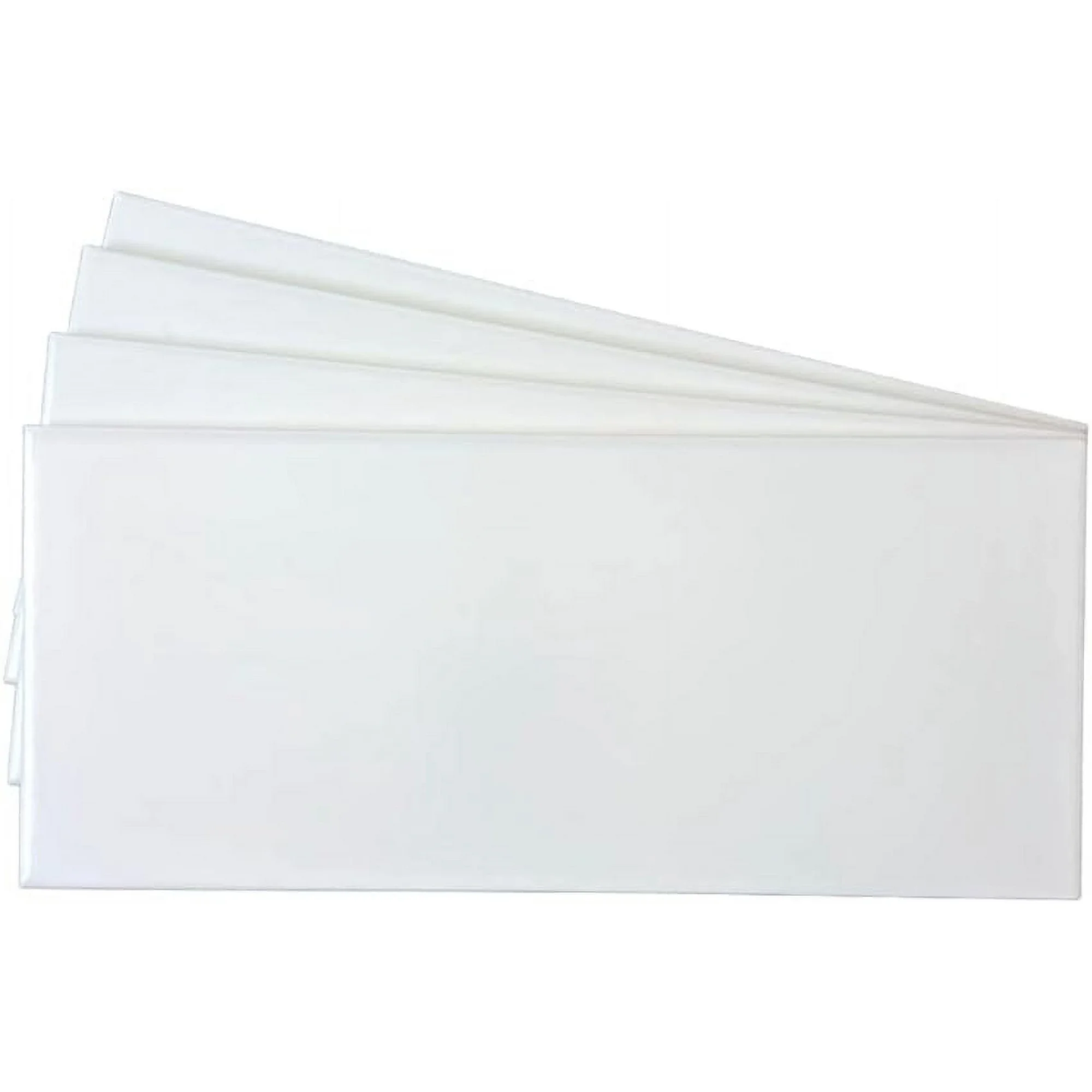 White 4x10 Ceramic Subway Wall Tile (Exact Size 4-1/4 x 10) Backsplash ...