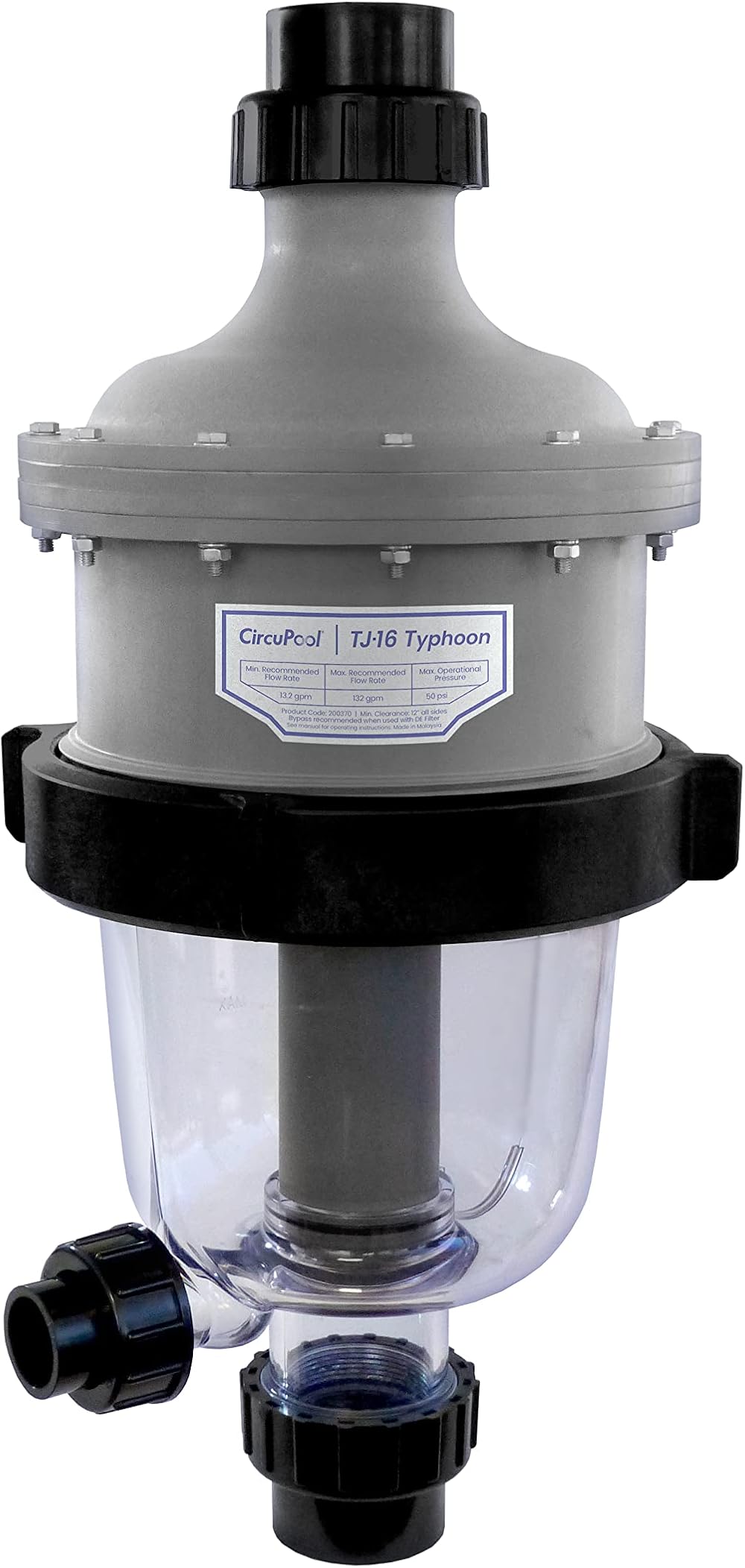 Circupool TJ-16 Typhoon Pre-Filter - Cyclonic Filtration for Swimming ...