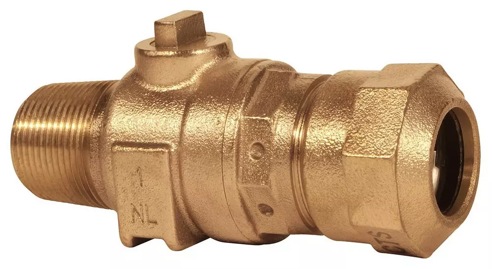 Ford Meter Box CC Taper Threaded x Quick Joint Brass Corporation Stop ...