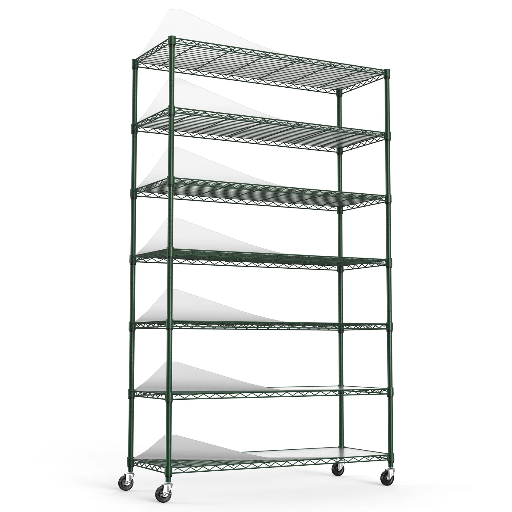 7 Tier Wire Shelving Unit, 2450 LBS NSF Height Adjustable Metal Garage ...