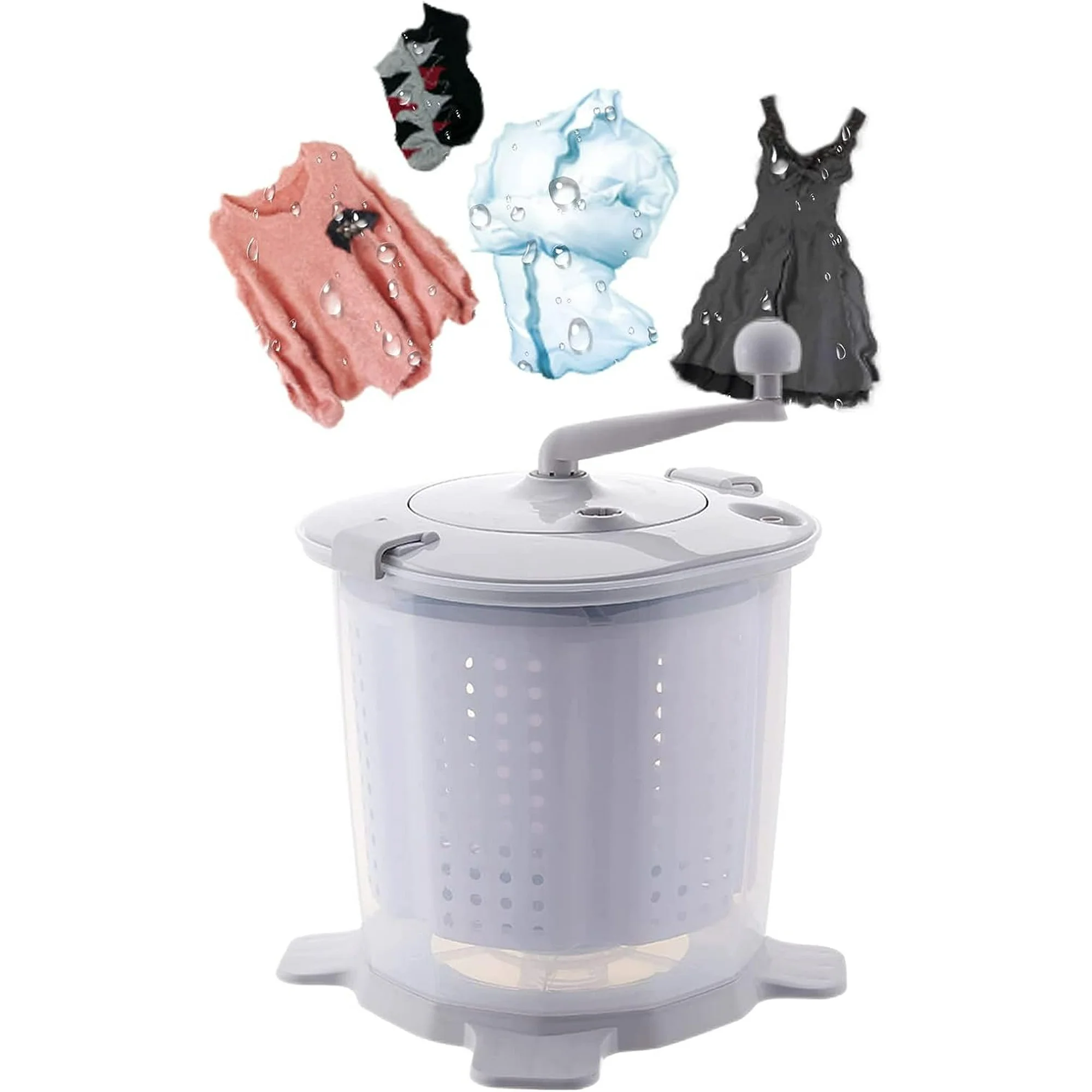 Hand Powered Washing Machine, Portable Manual Non Electric Washing ...