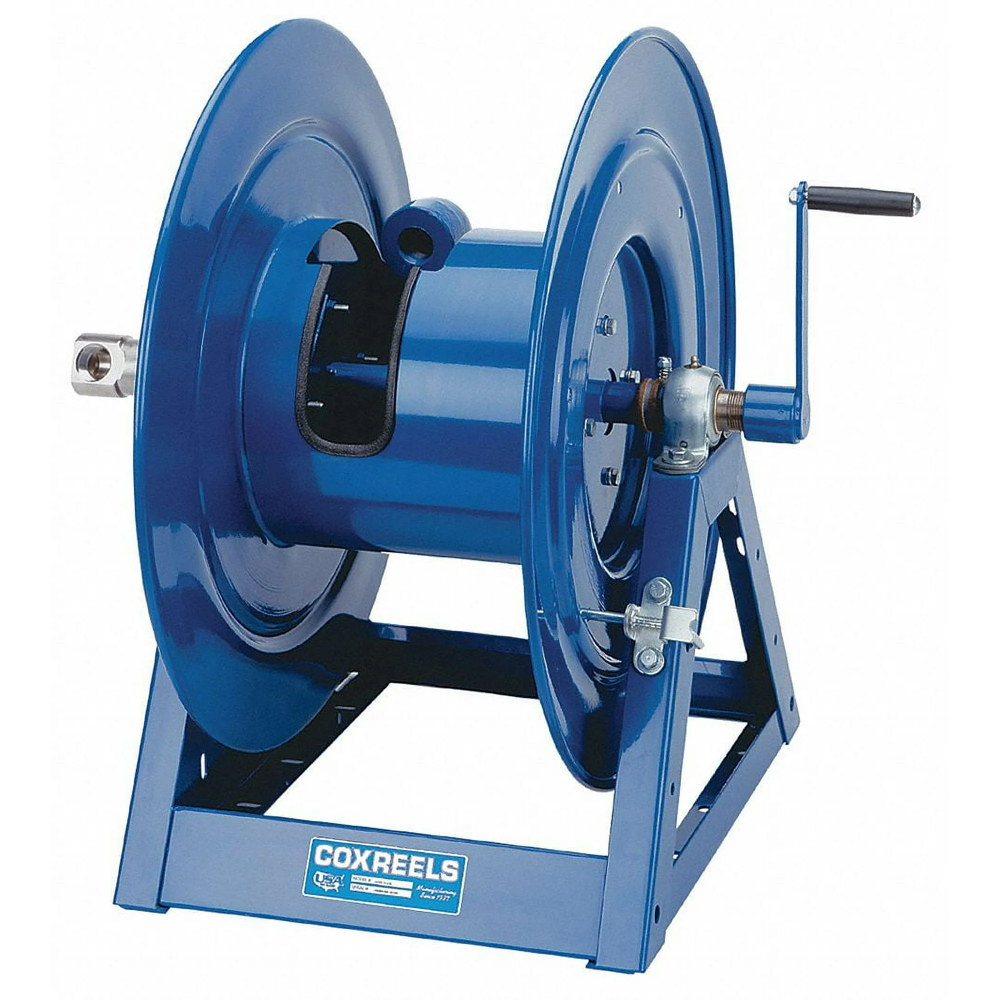 Coxreels Hand Crank Hose Reel,150 ft,1" ID,Blue 1175-6-150 - Texas Outlet