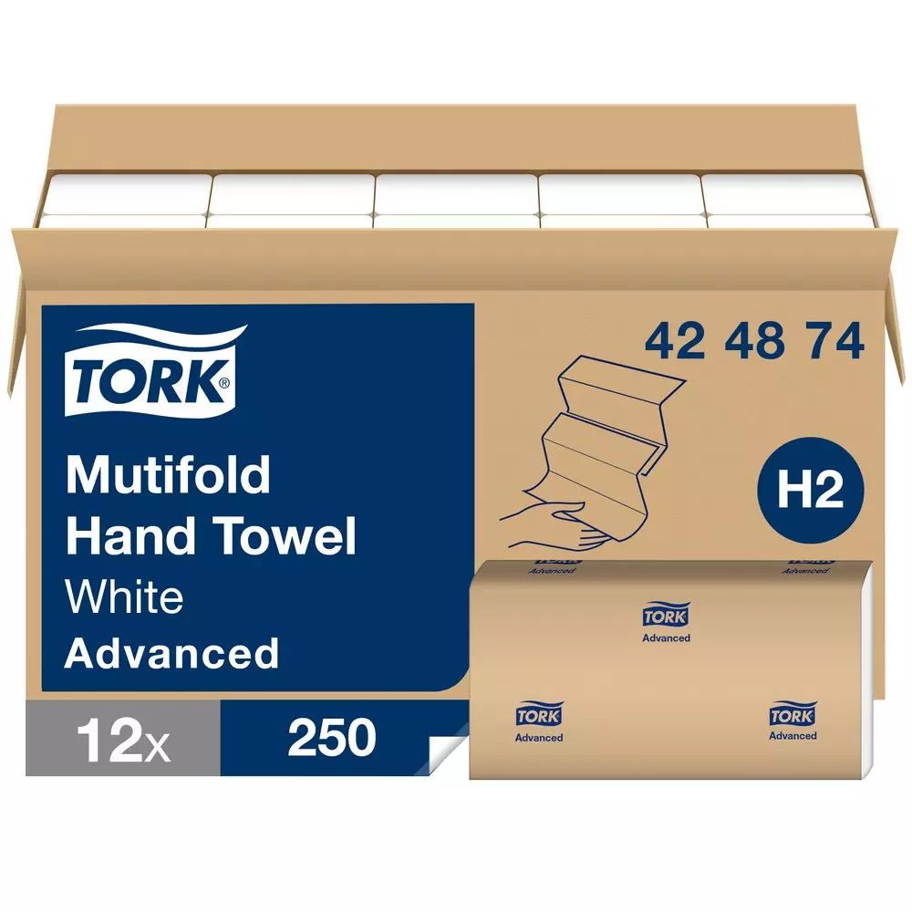Tork Multifold Towel White 250/Pack 12/Case - Texas Outlet