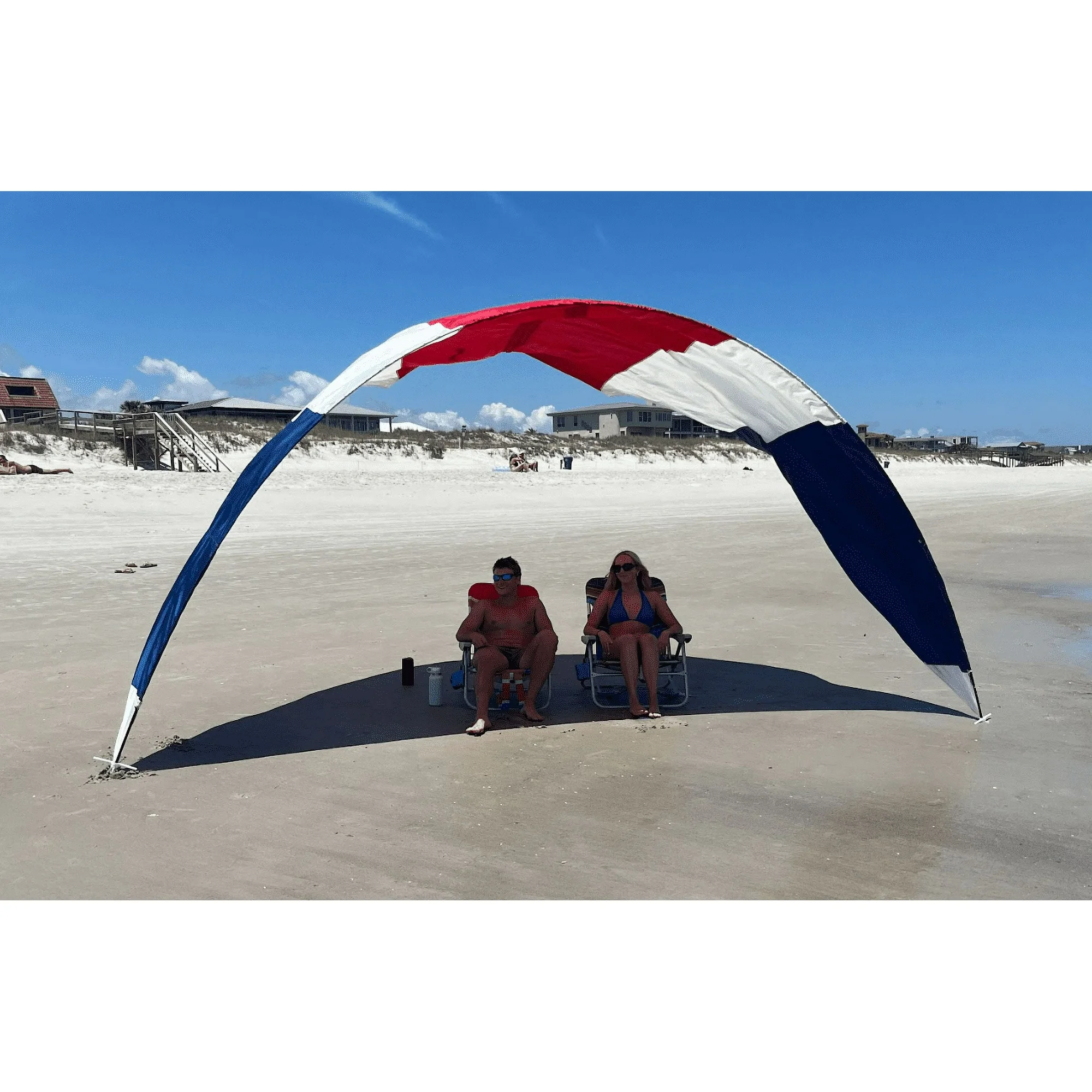 Beach Tent UV Protection Shade for 6 Adults, 120+ Sq Ft Pop Up Beach ...