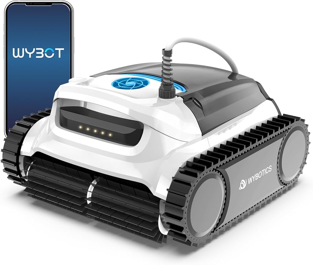 WYBOT M100 Corded APP Robotic Pool Cleaner with Wall Climbing, Smart ...