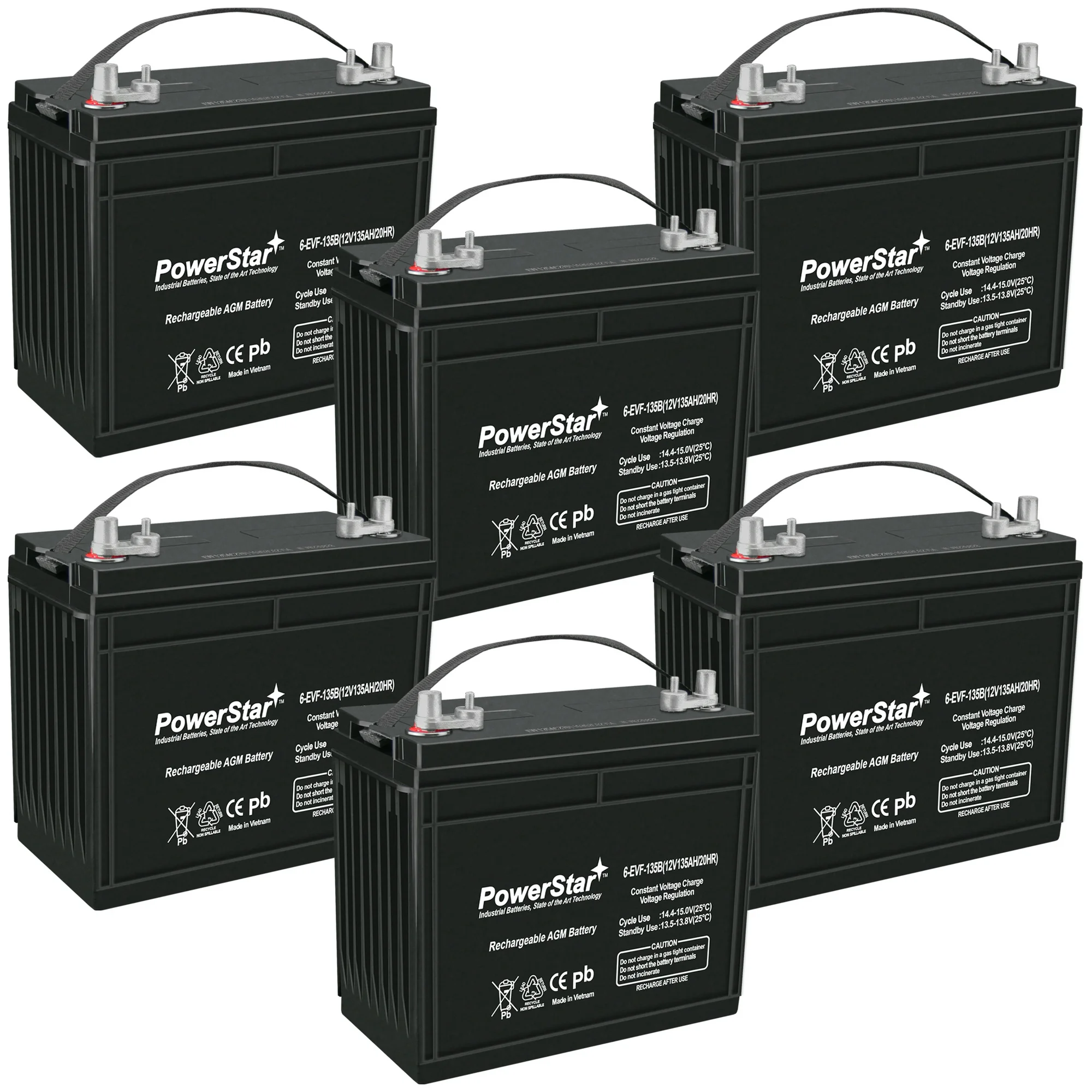 Trojan T-1275 12V 150Ah Sealed Lead Acid GC12 Deep Cycle Battery by ...
