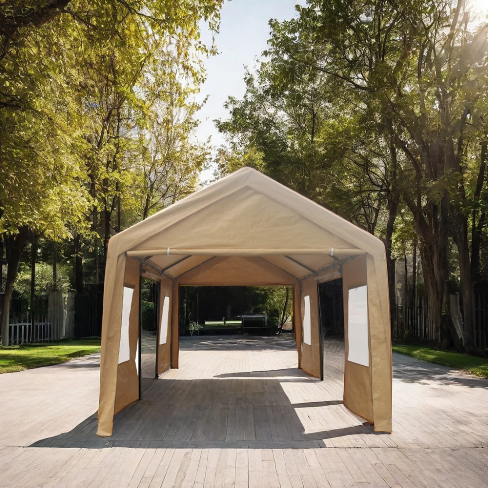 Yone jx je 10x20ft Gazebo Party Tent Heavy Duty Canopy Carport Outdoor ...