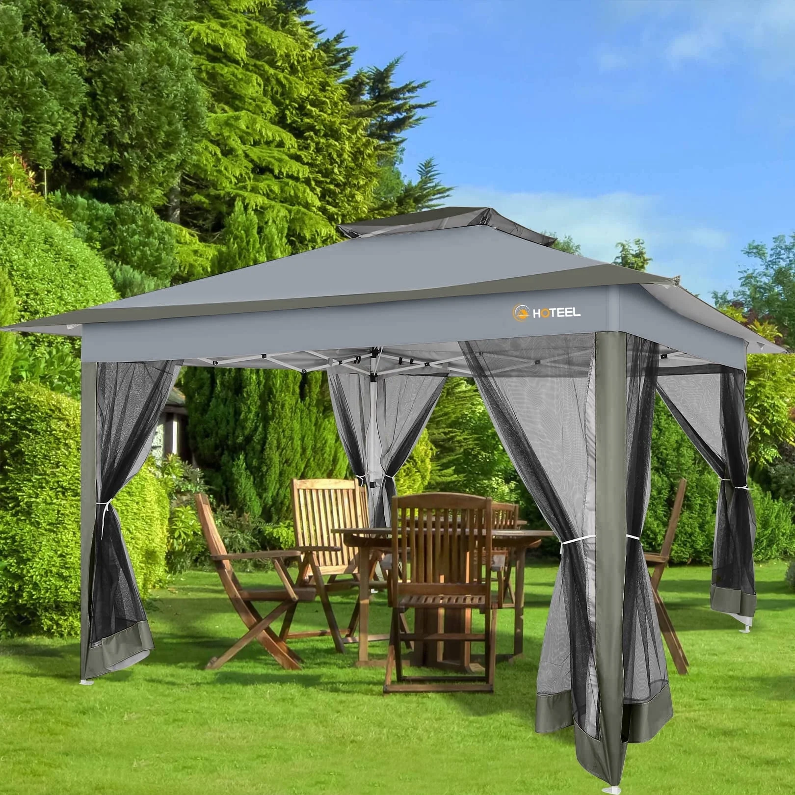 Hoteel 12'x12' HOME Outdoor Pop-up Patio Gazebo with Expansion Bolts ...