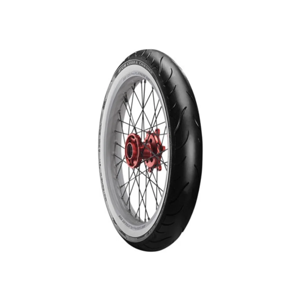 Avon Cobra Chrome AV91 Front Motorcycle Tire MT90B-16 (74H) Wide White ...