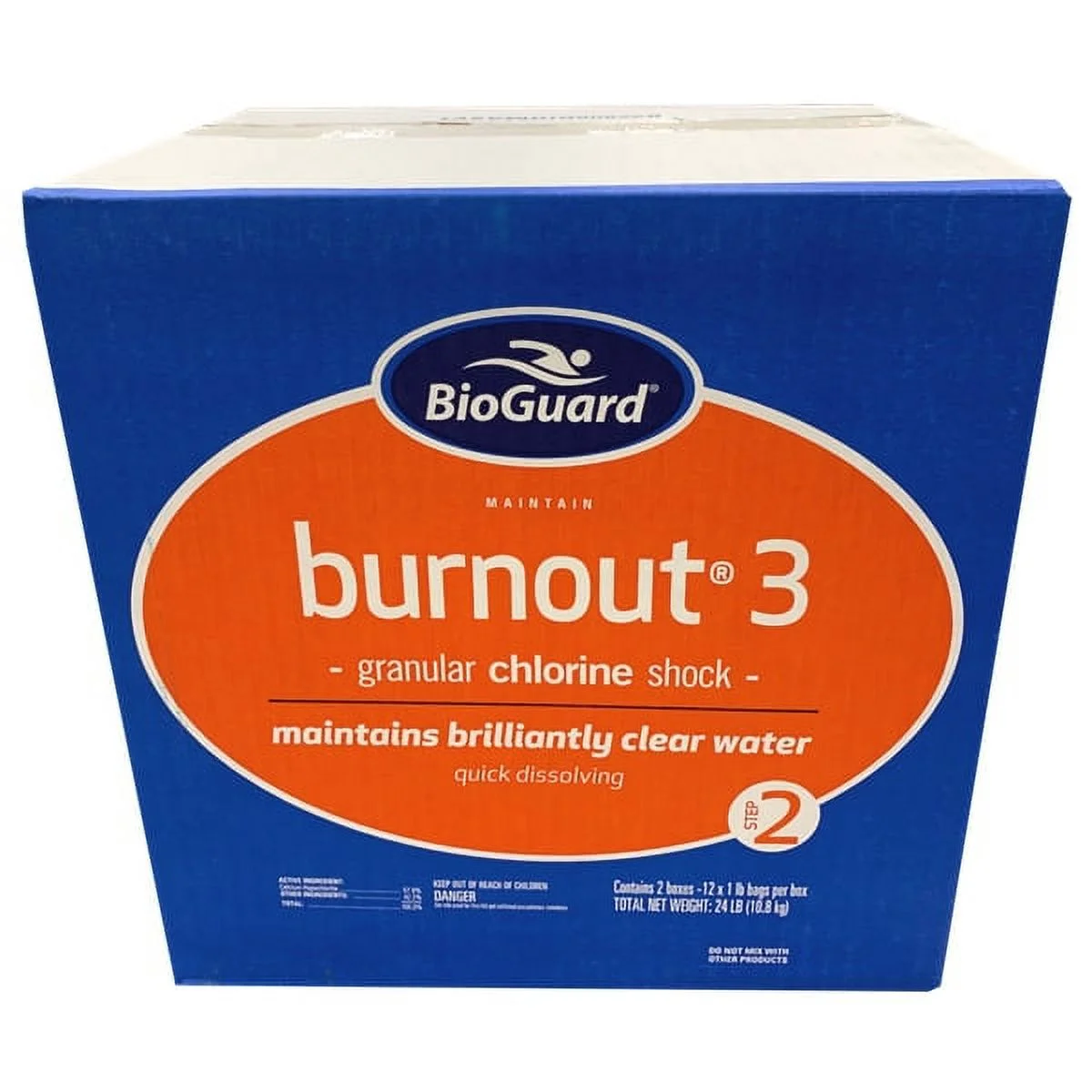 BioGuard Burnout 3 - Chlorine Pool Shock & Oxidizer 1 lb Bag - 24 Pack ...