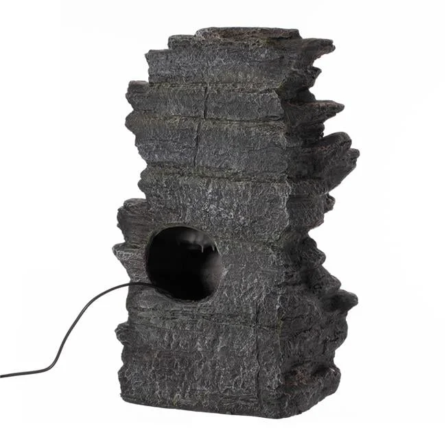 Cascading Electric Powered 8-Tier Rock Water Fountain 18' for Indoor ...