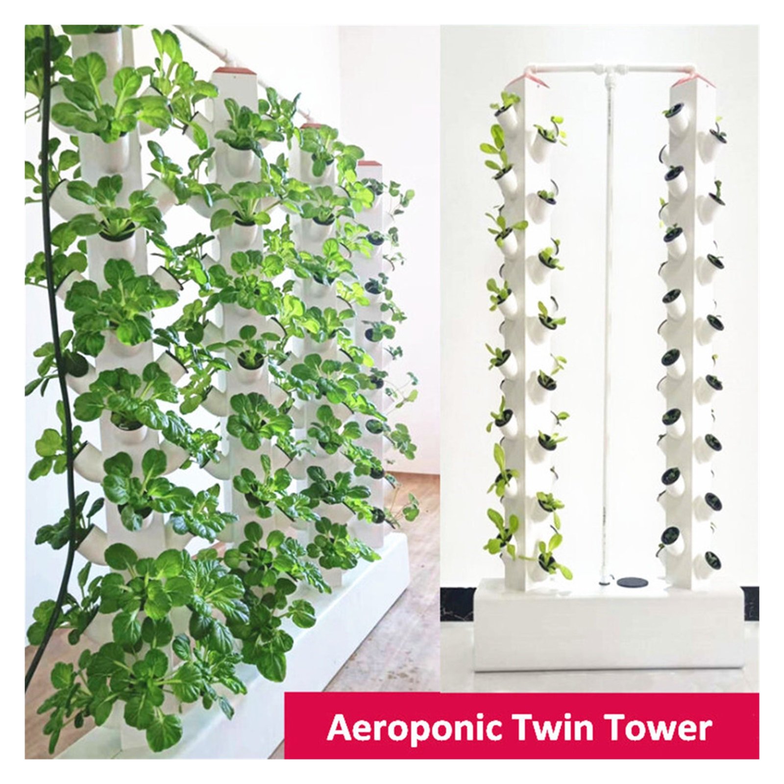 Vertical Hydroponics Tower Garden Aeroponic Growing System Kit Planting ...