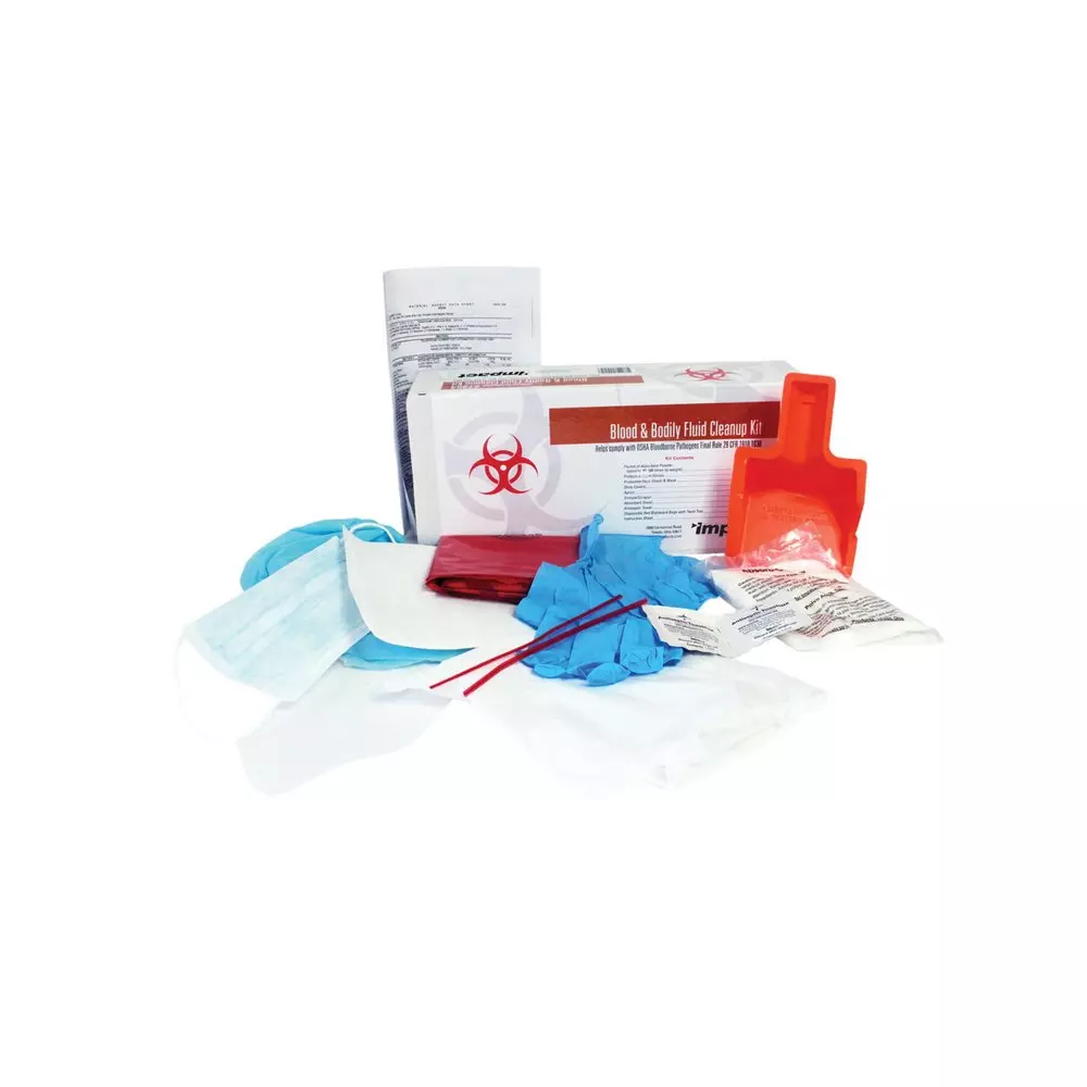 Impact Products White Bloodborne Pathogen Kit with Germicidal Wipe ...